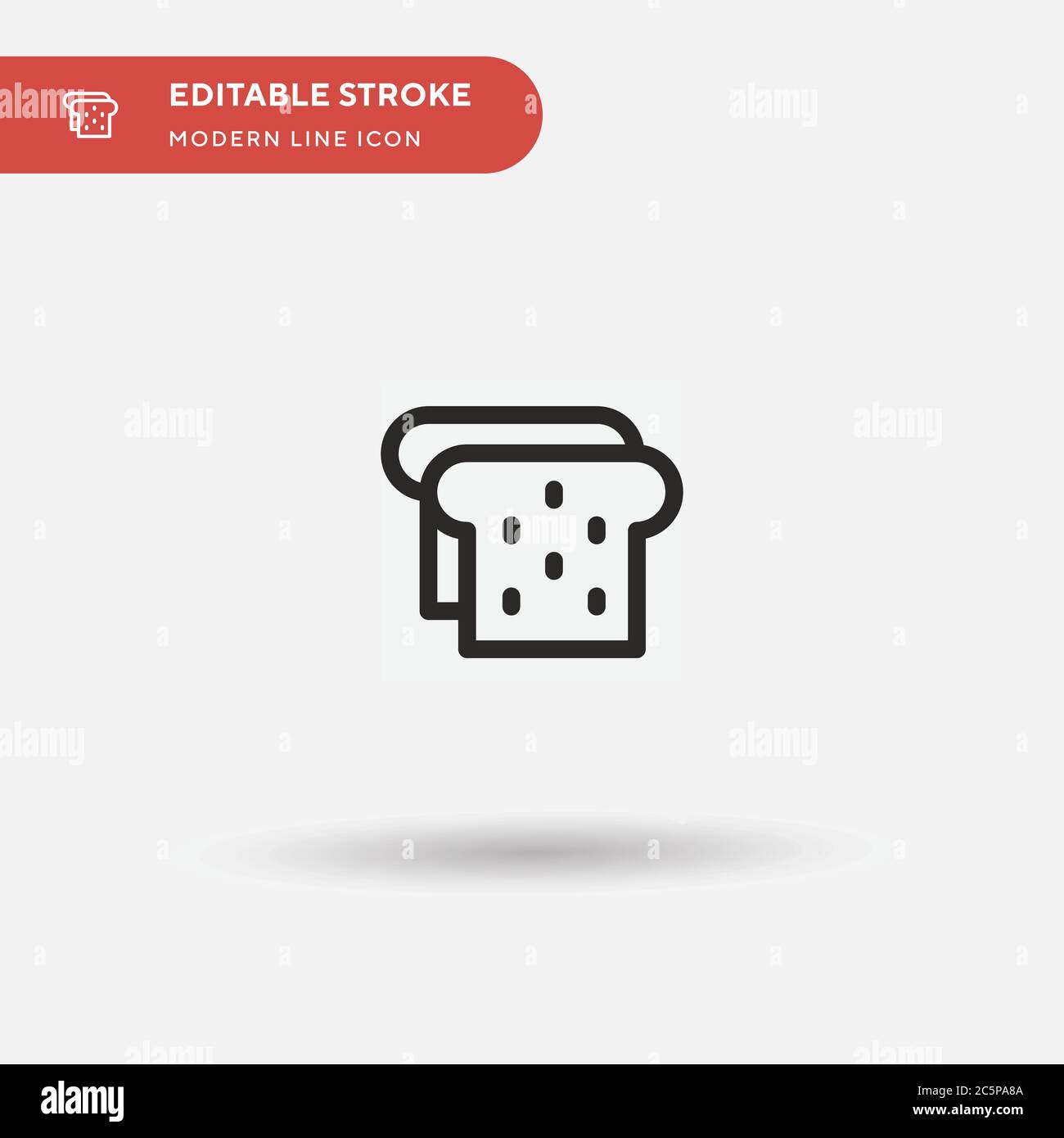 French Toast Simple vector icon. Illustration symbol design template ...