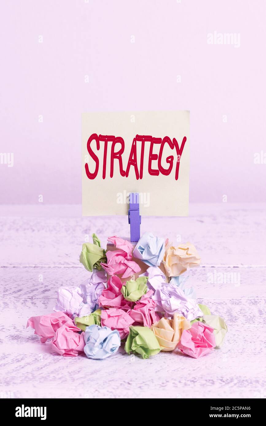Word writing text Strategy. Business photo showcasing action plan or ...