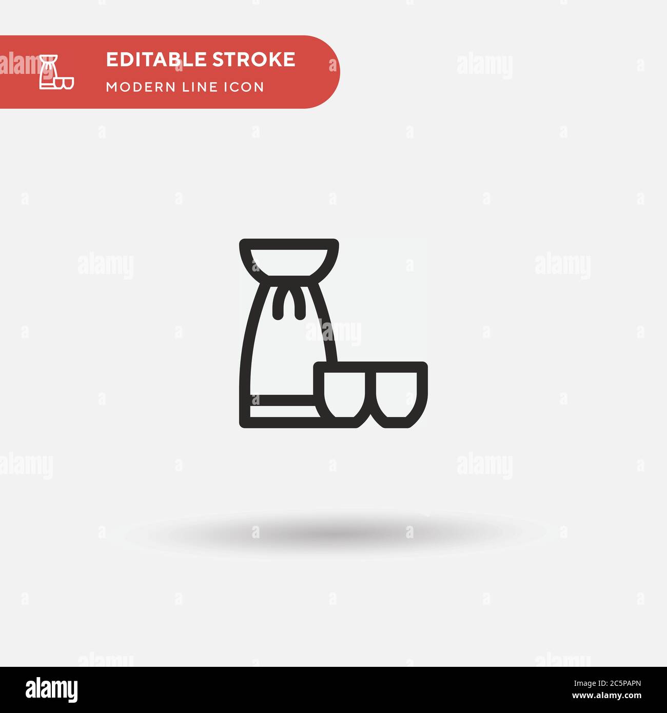 Sake Simple vector icon. Illustration symbol design template for web ...