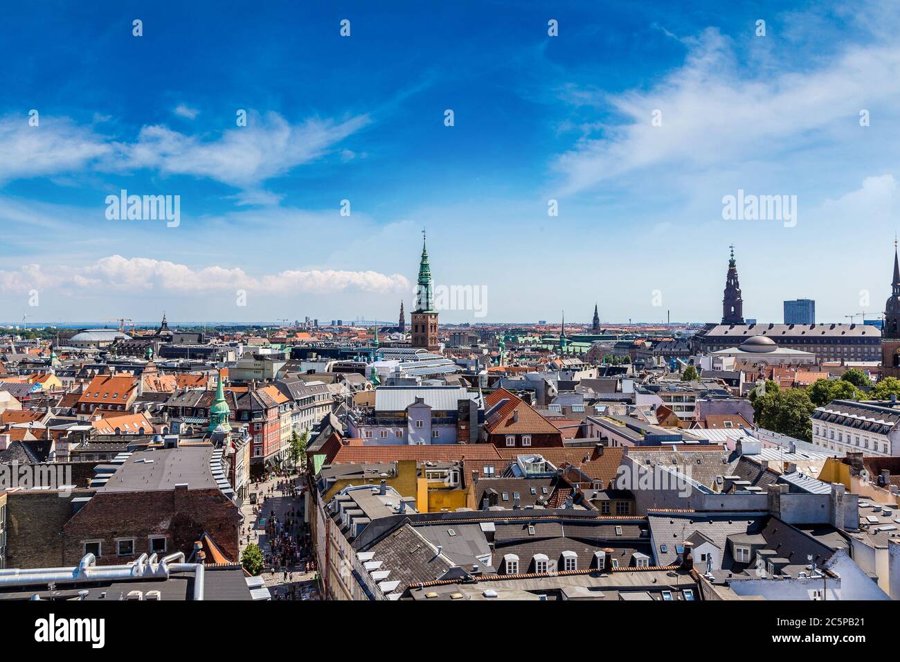 Copenhagen City, Denmark, Scandinavia. Beautiful summer day Stock Photo ...