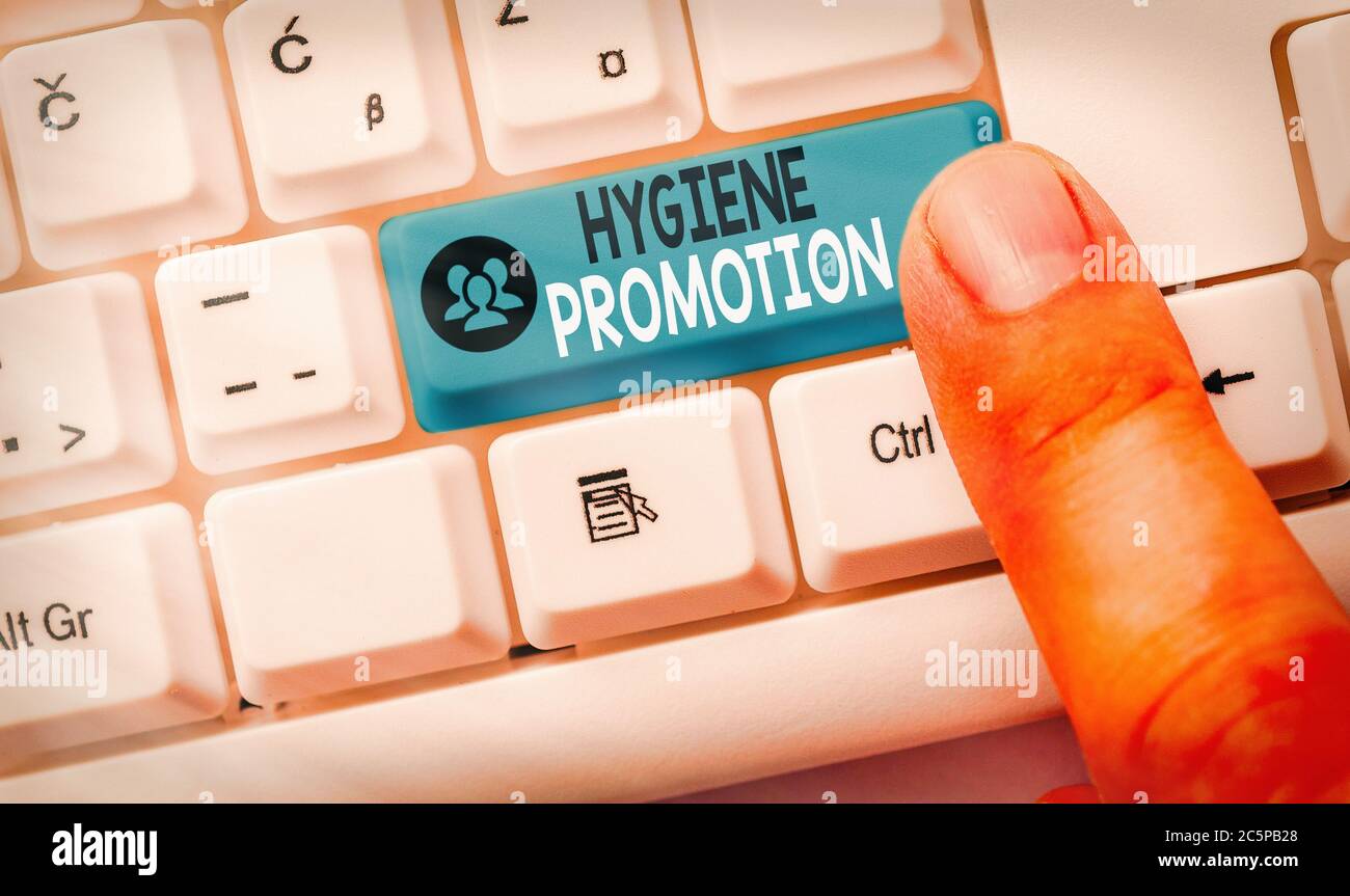 Conceptual hand writing showing Hygiene Promotion. Concept meaning ...