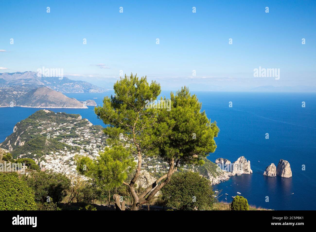 Capri island in a beautiful summer day in Italy Stock Photo - Alamy