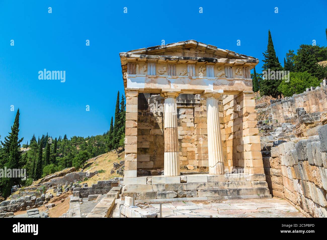 Treasury of the athenians in delphi hi-res stock photography and images ...