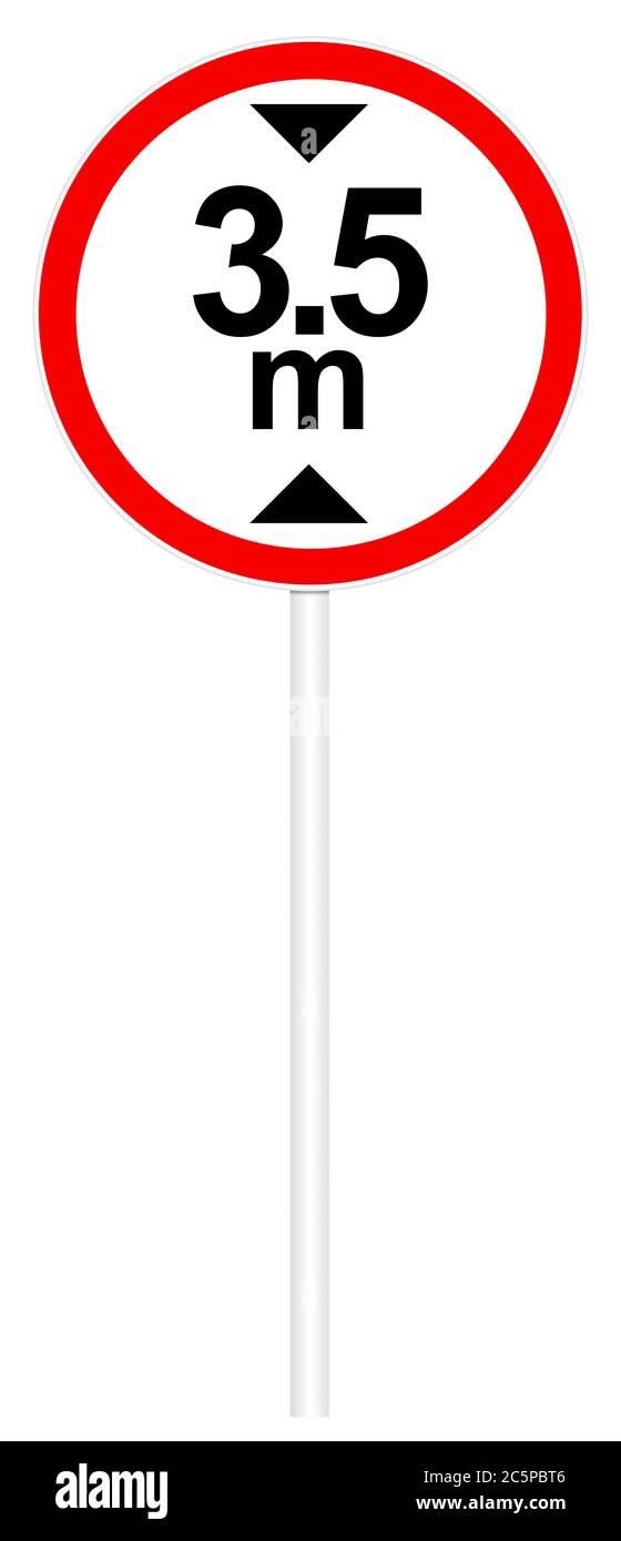 Height limit warning sign Cut Out Stock Images & Pictures - Alamy