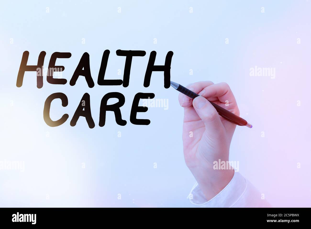 Handwriting text writing Health Care. Conceptual photo organized ...