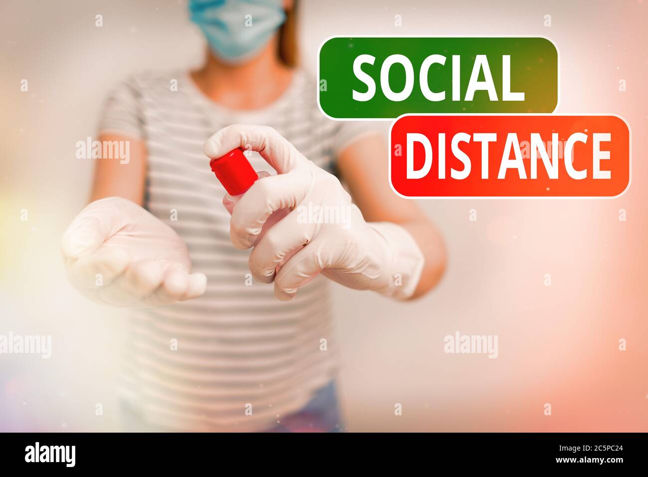 Conceptual hand writing showing Social Distance. Concept meaning ...