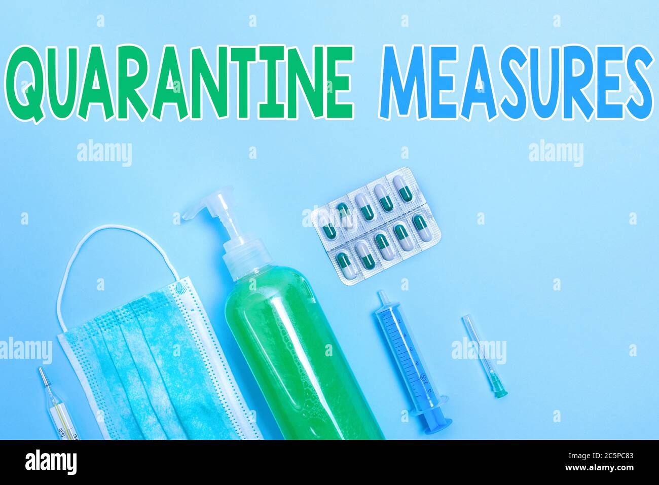 Writing note showing Quarantine Measures. Business concept for safety ...