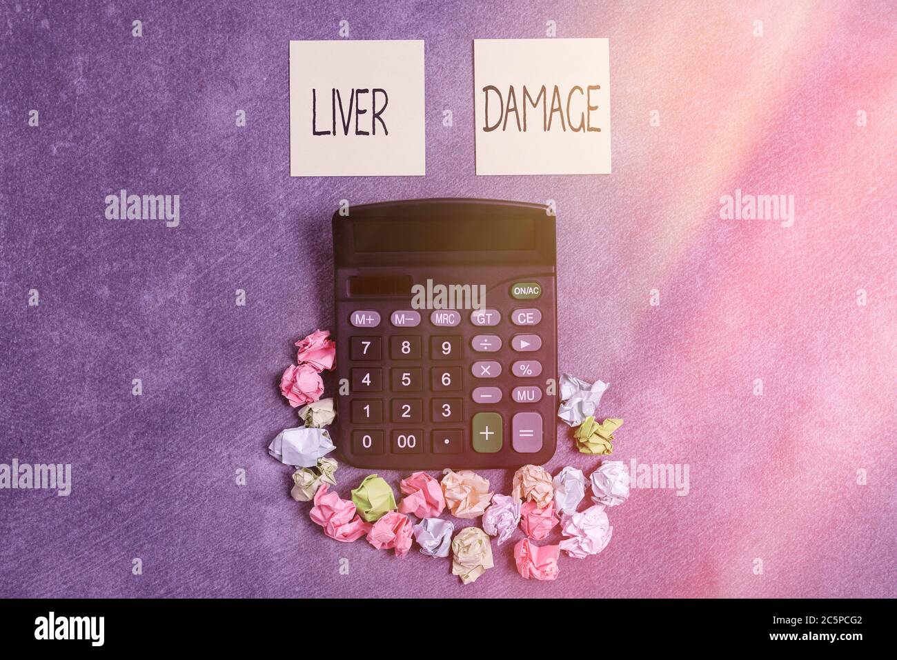 Writing note showing Liver Damage. Business concept for any disorder of ...