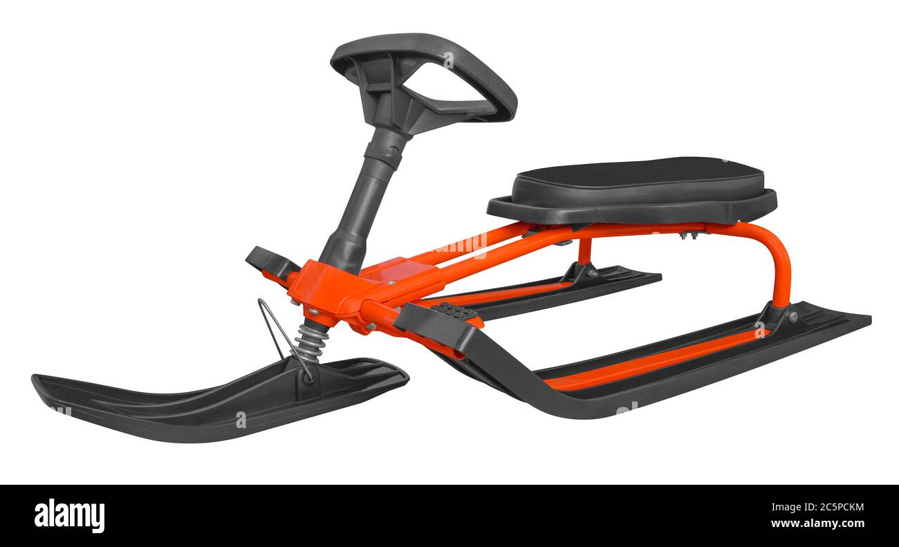Snow sledge isolated on white background. Clipping path included Stock ...