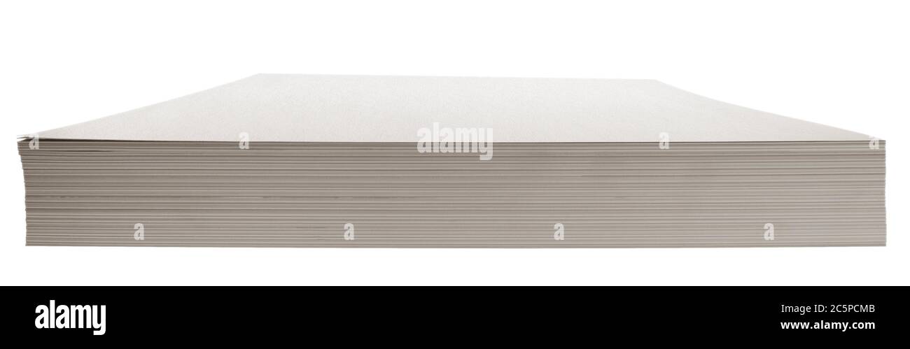 Stack of white paper sheets isolated on white with Clipping Path Stock ...