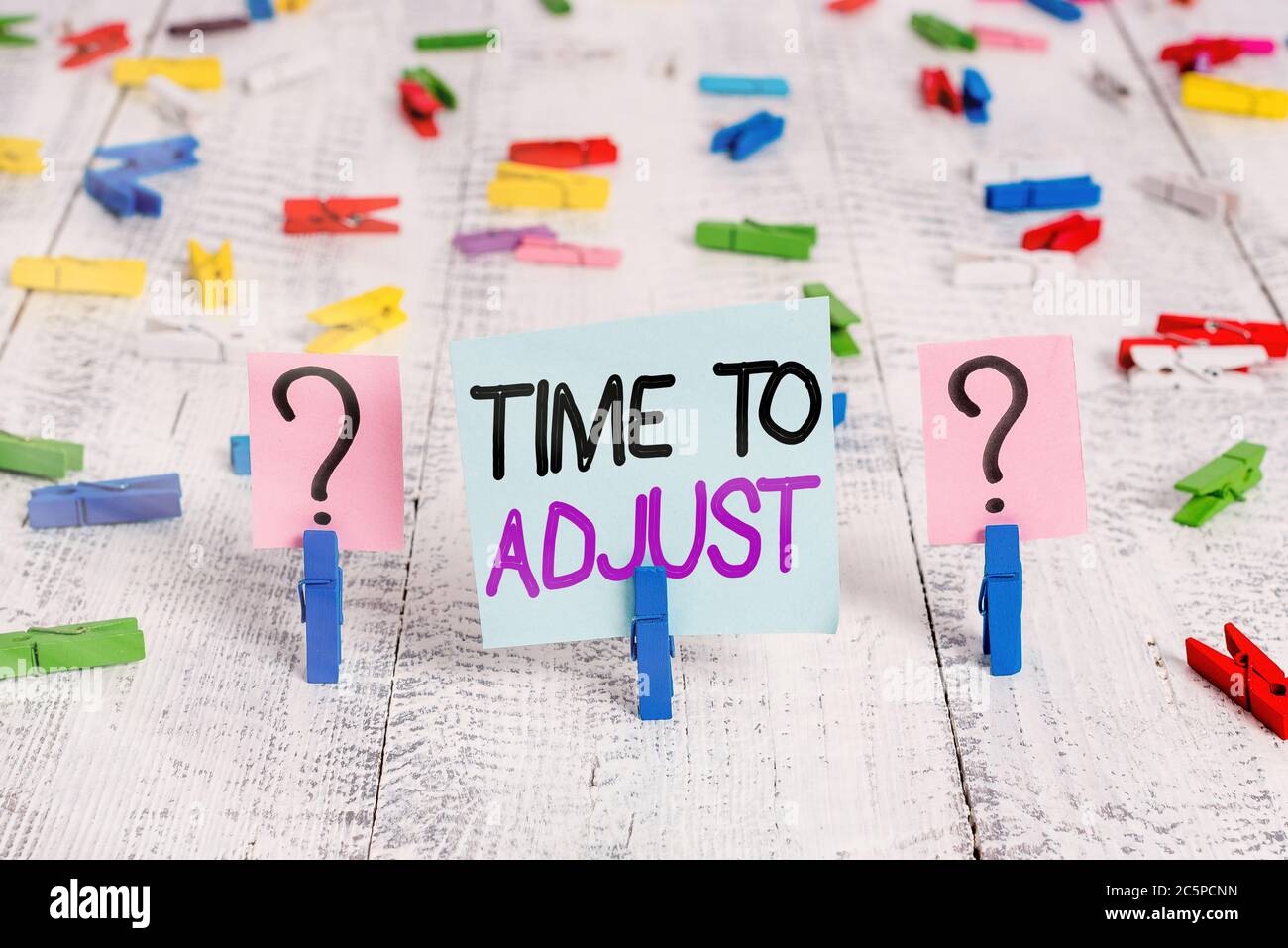 Text sign showing Time To Adjust. Business photo showcasing making ...