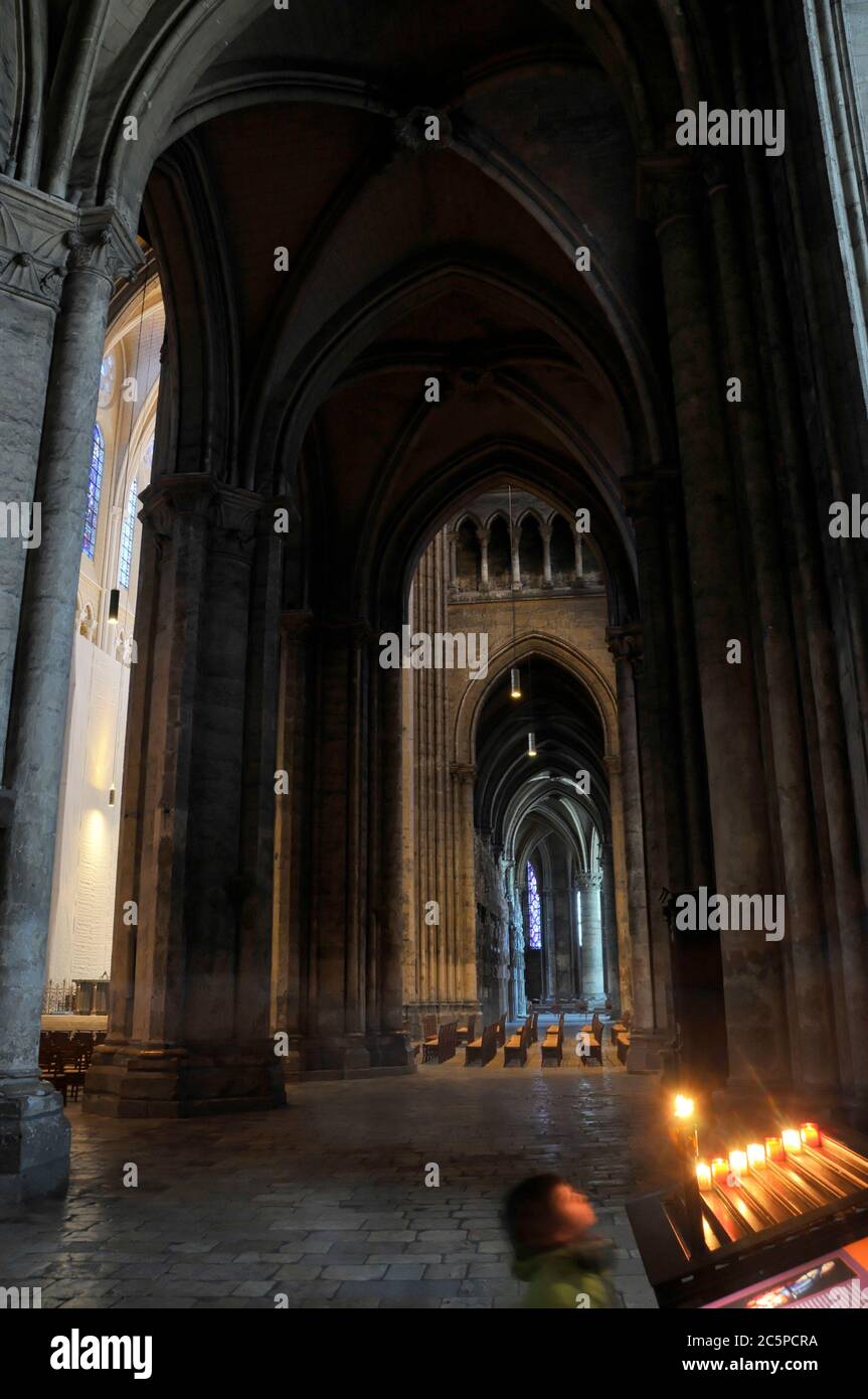 Medieval gothic architecture chartres cathedral hi-res stock ...