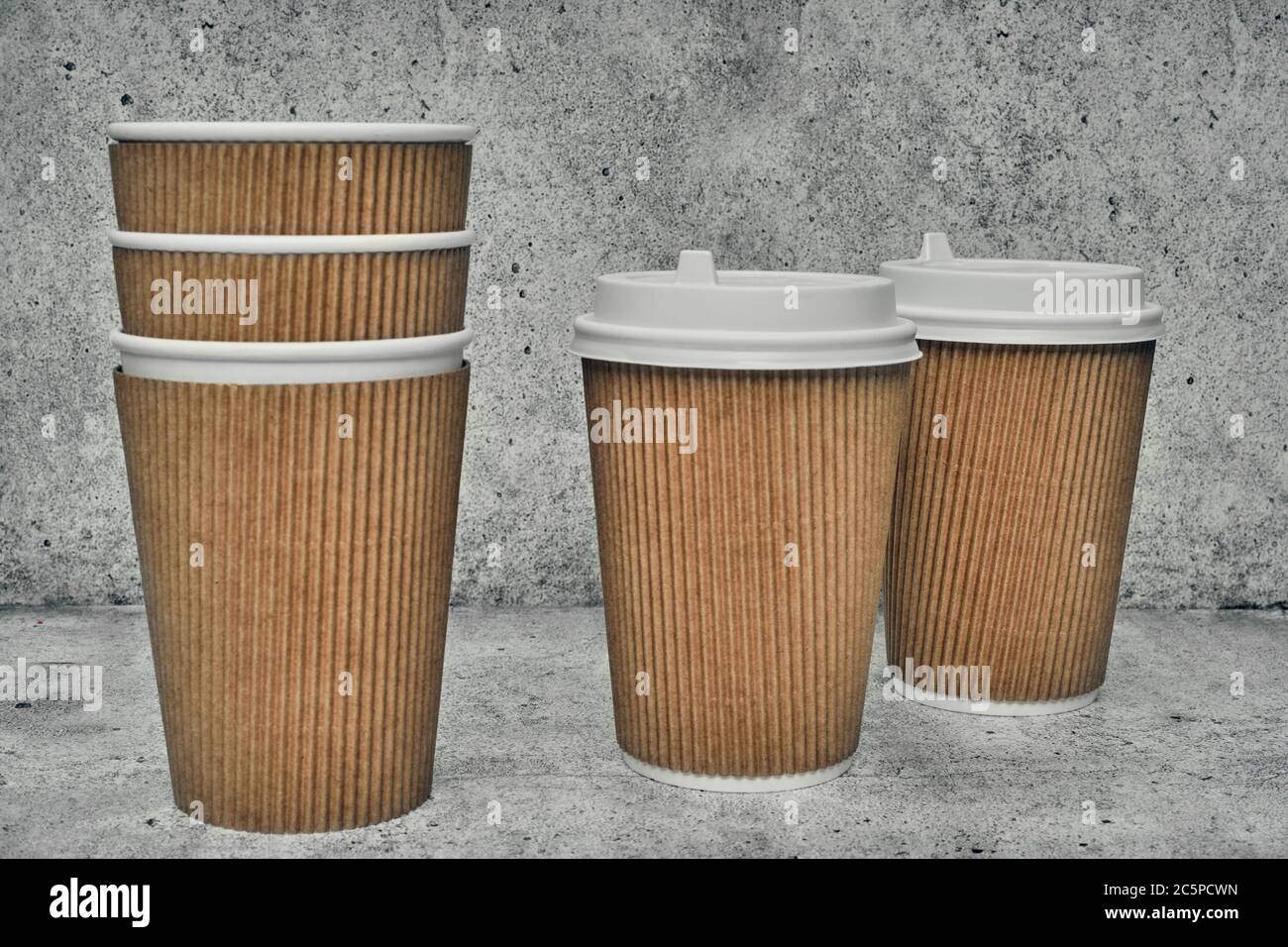 Paper cup. Recycling. Eco-friendly disposable tableware. Eco dishes ...