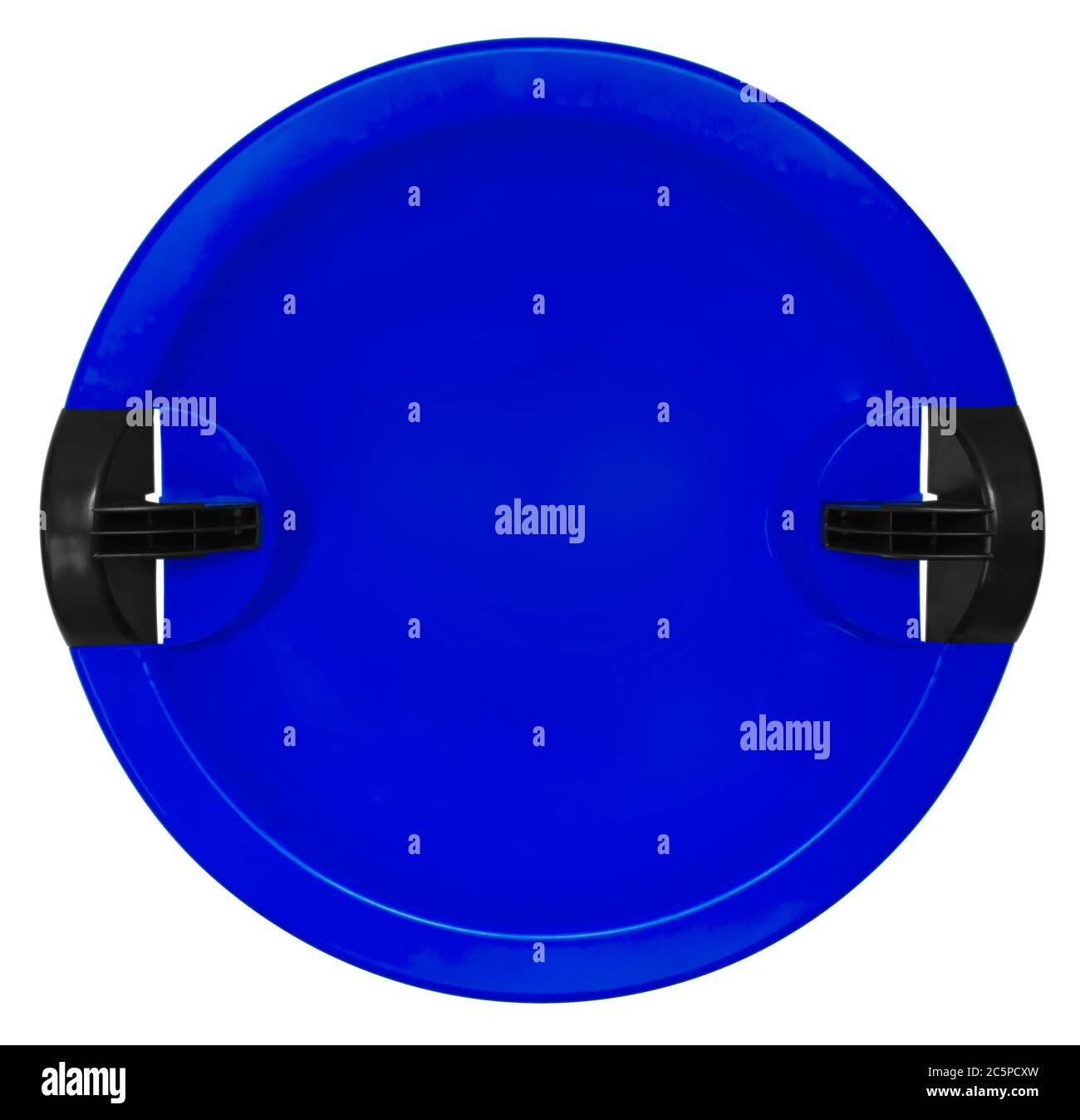 Blue toboggan isolated on the white background. Clipping path included ...