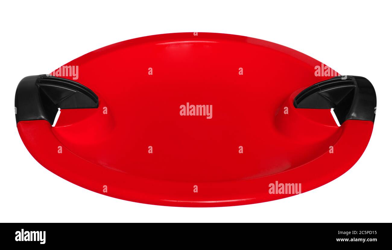 Red toboggan isolated on the white background. Clipping path included ...