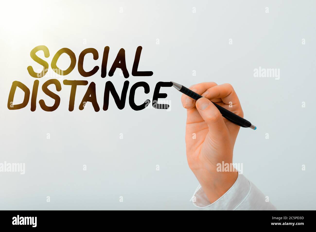 Handwriting text writing Social Distance. Conceptual photo maintaining ...
