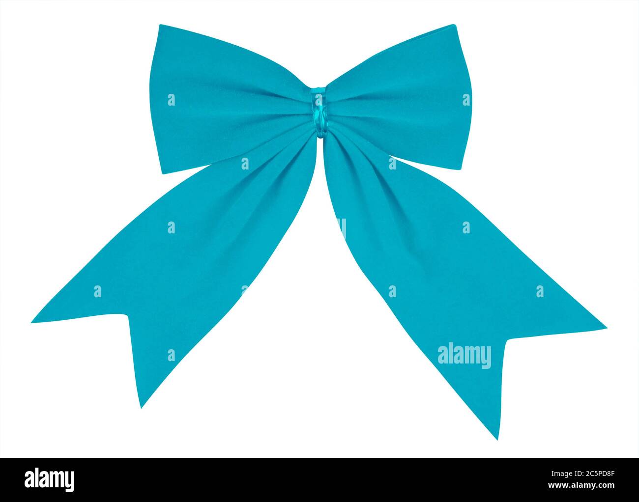 Light blue velvet bow isolated on white. Clipping path included Stock ...