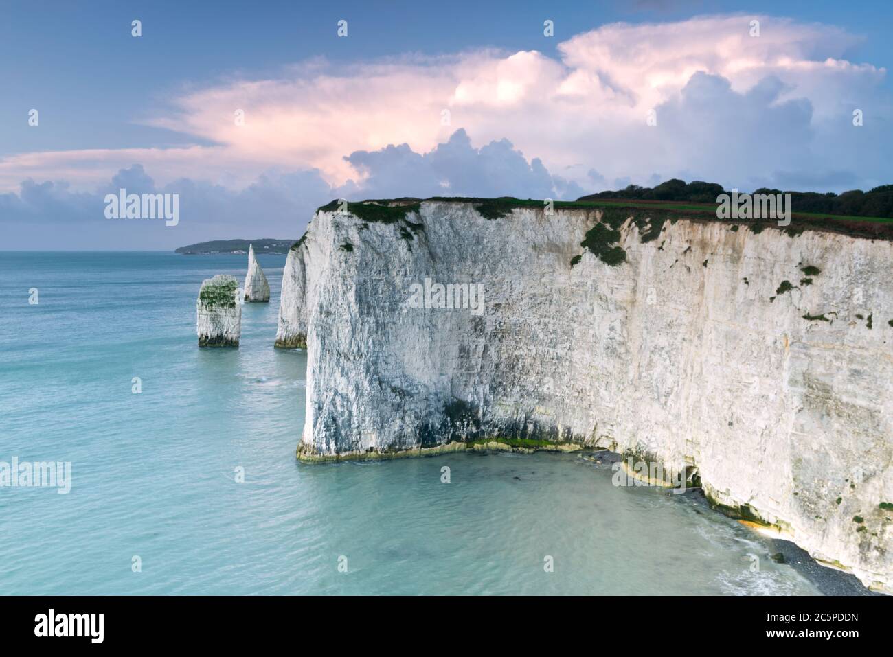 View from The Foreland (Handfast Point) near Studland on the Dorset ...