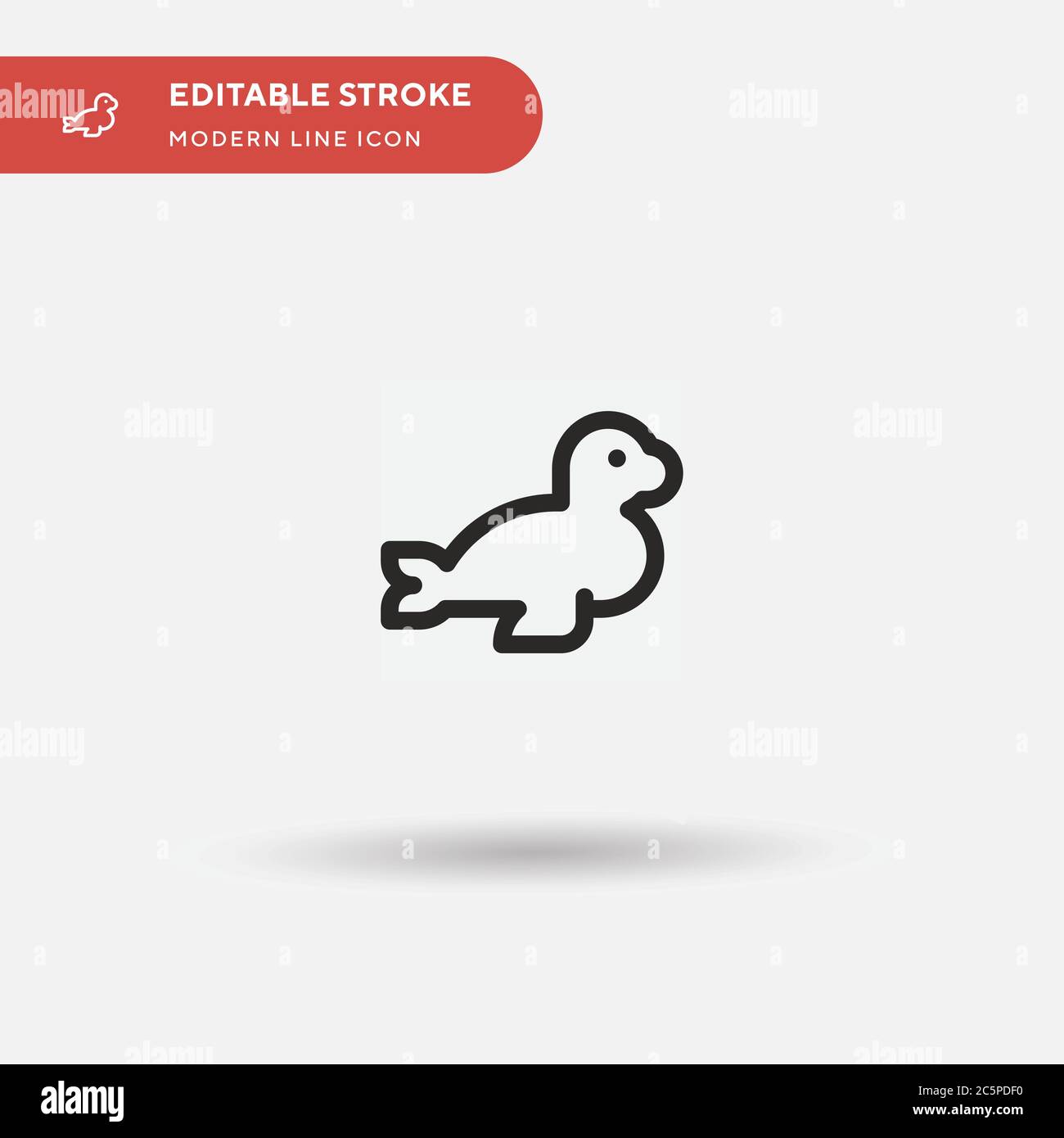 Seal Simple vector icon. Illustration symbol design template for web ...