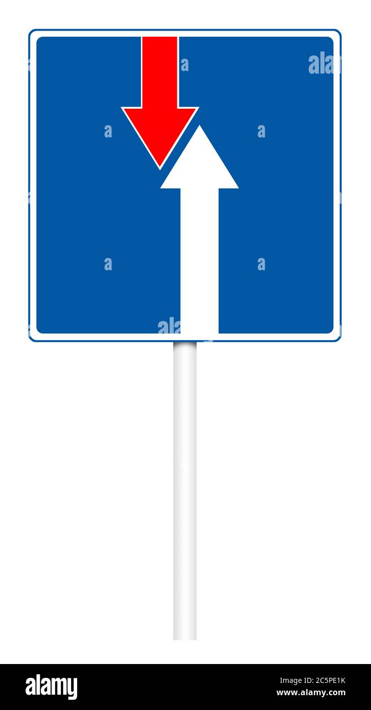 Priority traffic sign isolated on white, illustration - The advantage ...