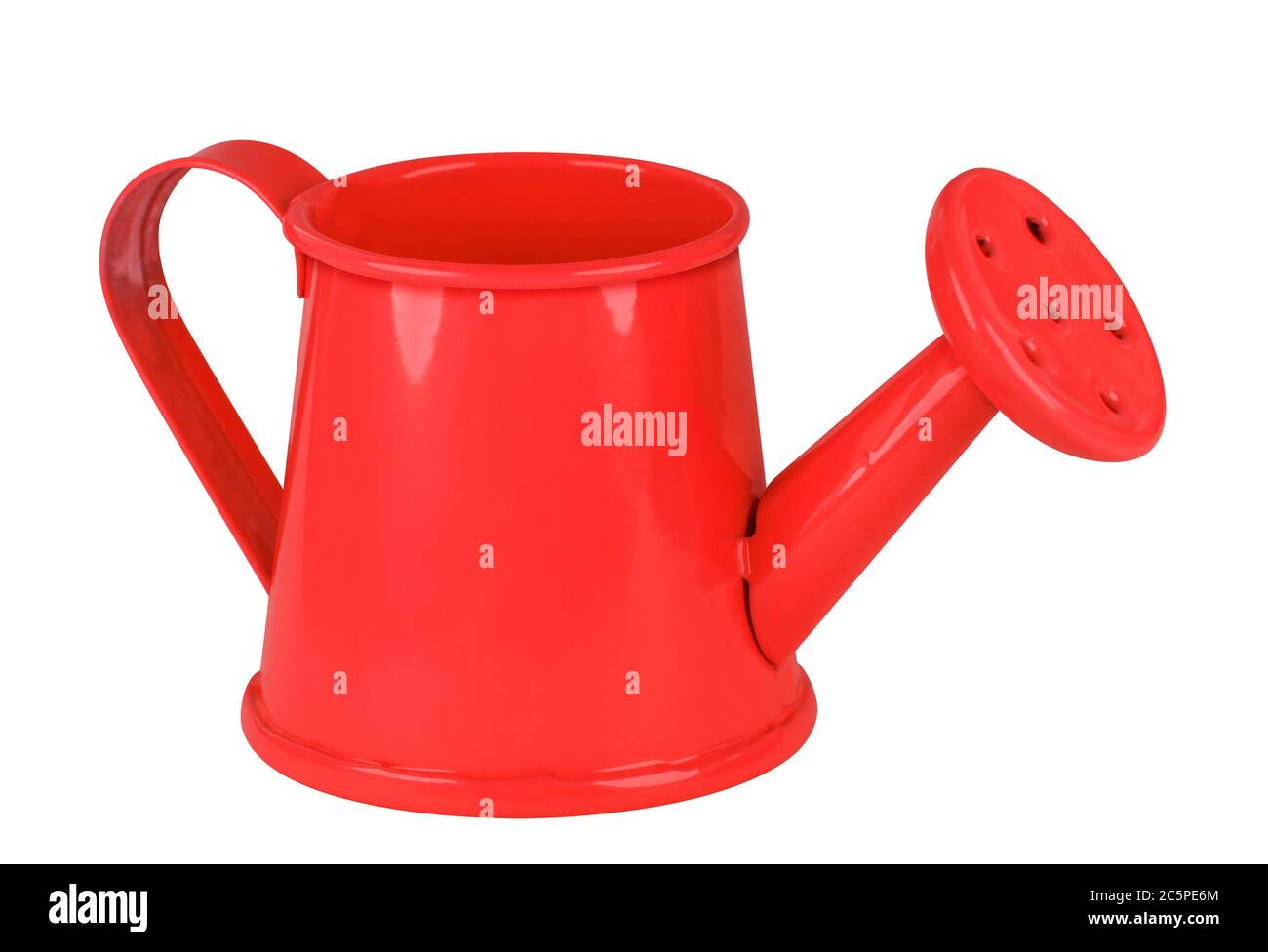 Red watering can isolated on white. Clipping path included Stock Photo ...