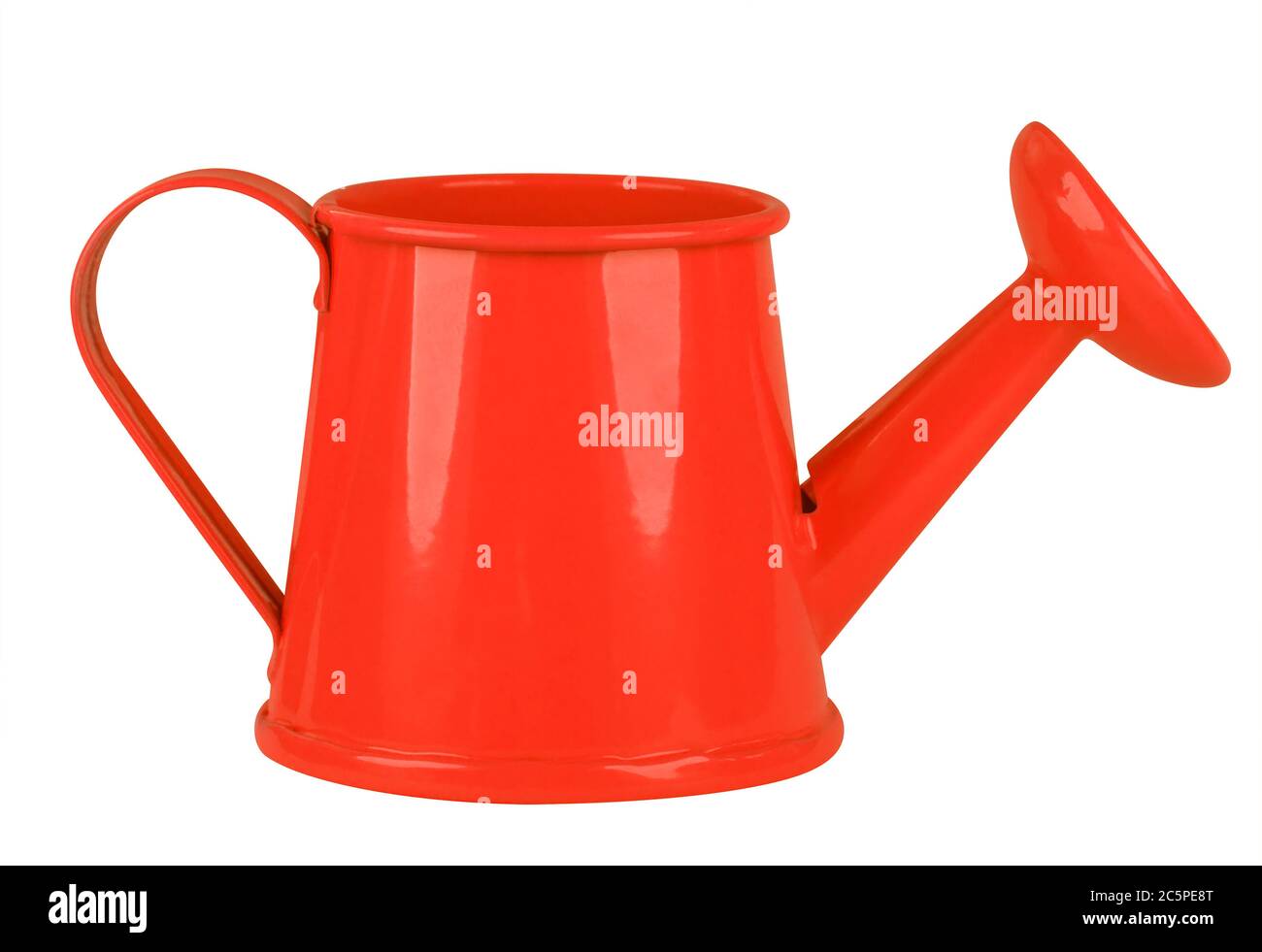 Red watering can isolated on white. Clipping path included Stock Photo ...