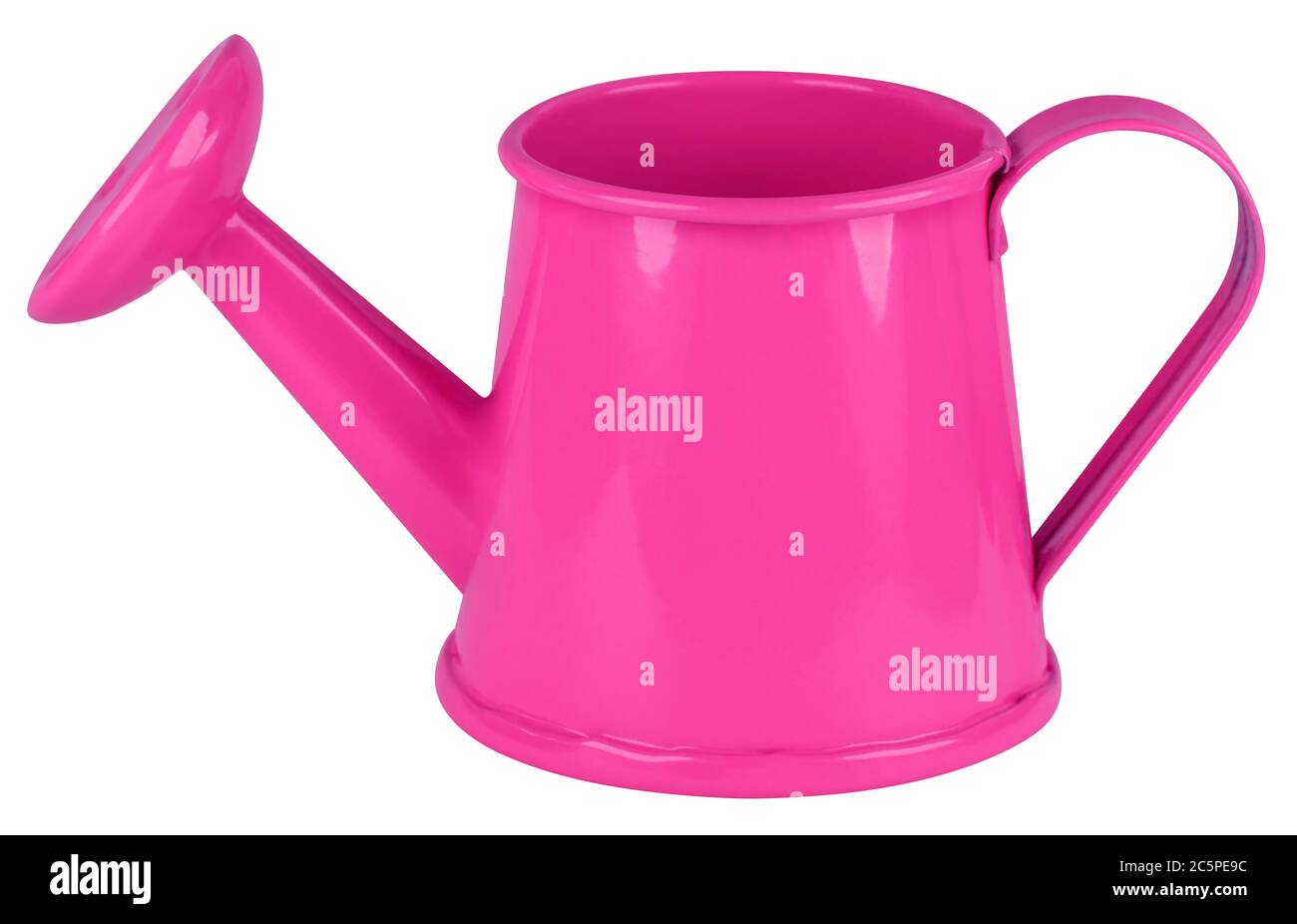 Pink watering can isolated on white. Clipping path included Stock Photo ...
