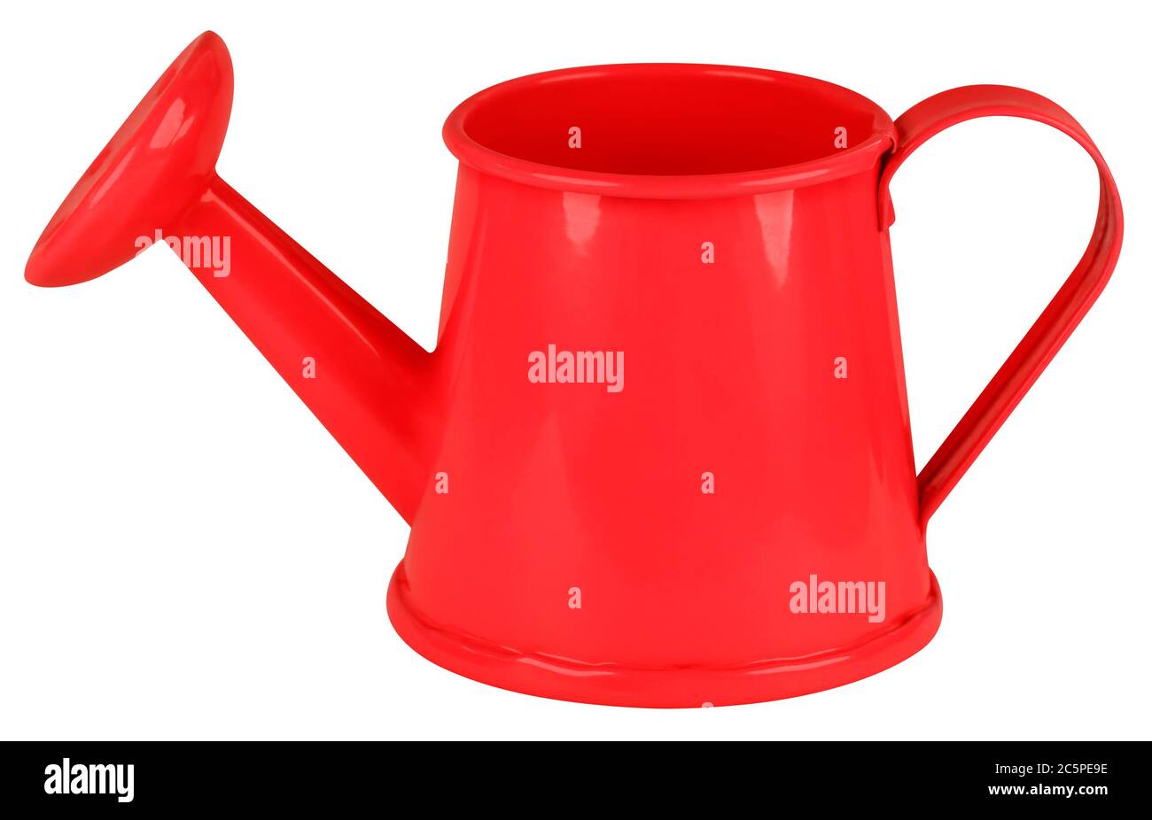 Red watering can isolated on white. Clipping path included Stock Photo ...