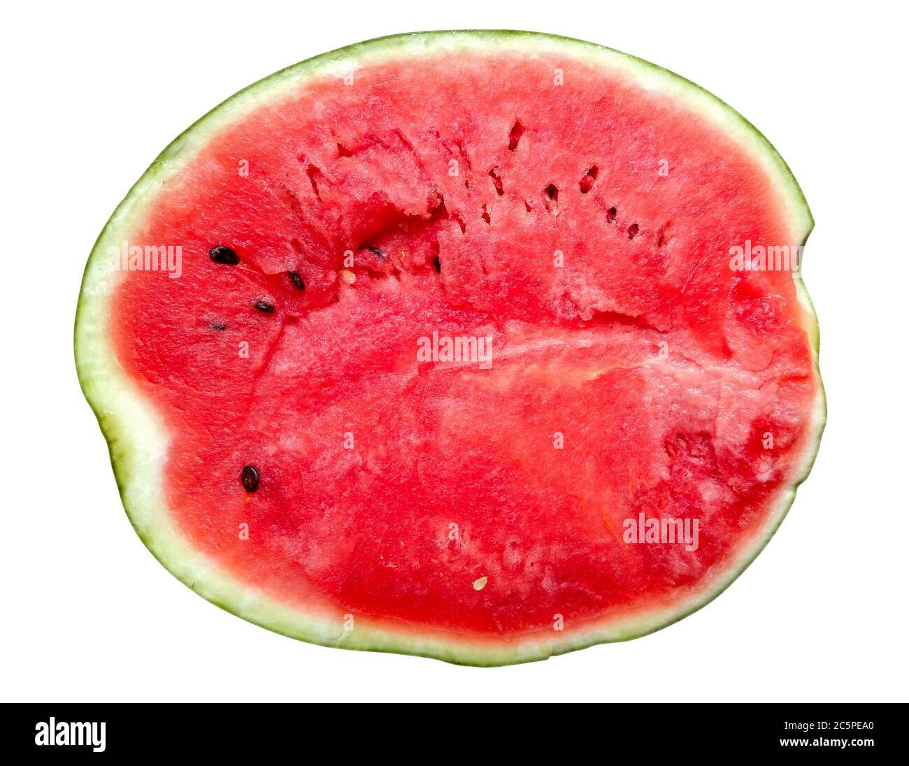 Watermelon Cross Section isolated on white. Clipping path included ...