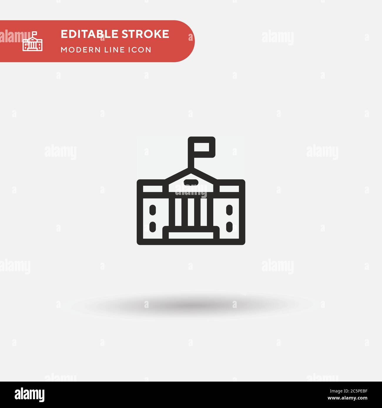 President Simple vector icon. Illustration symbol design template for ...