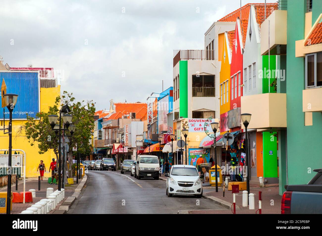 martinique,colourful buildings by the port in Martinique,Fort-de-France ...