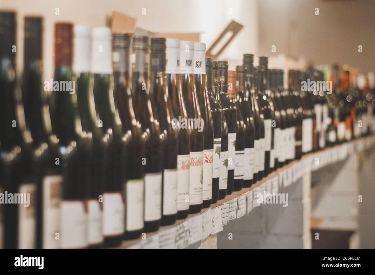 Bottle shelf stock label hi-res stock photography and images - Alamy