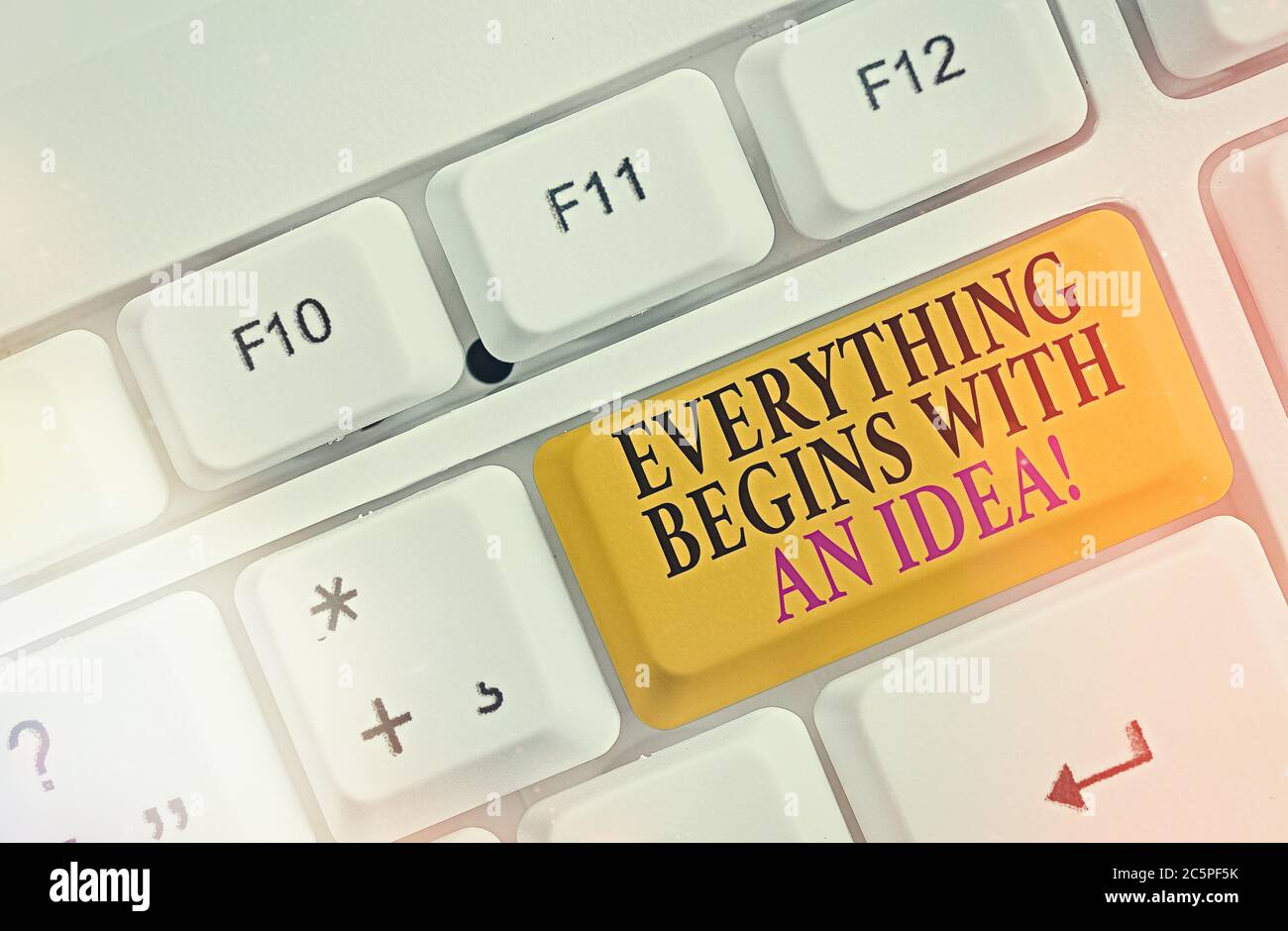 Handwriting text Everything Begins With An Idea. Conceptual photo ...