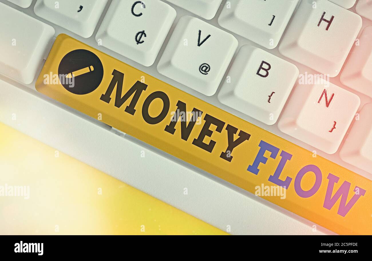Handwriting text Money Flow. Conceptual photo it is an indicator of ...