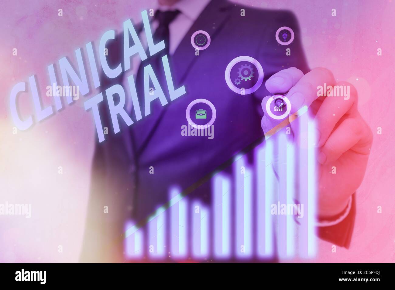 Text sign showing Clinical Trial. Business photo text evaluate the ...