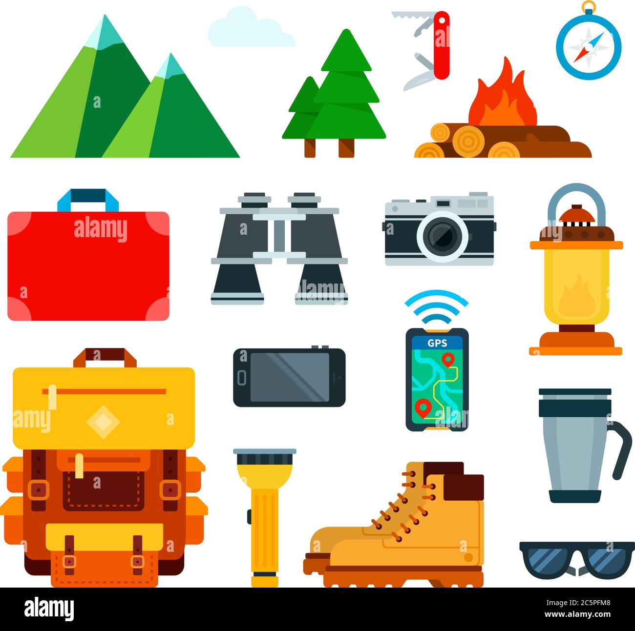 Mountain boots Stock Vector Images - Alamy