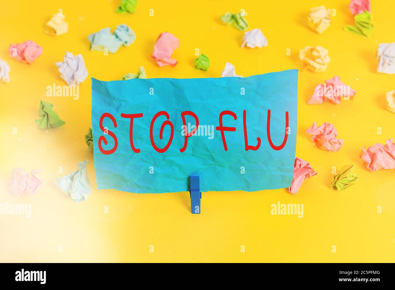 Conceptual hand writing showing Stop flu. Concept meaning put an end of ...