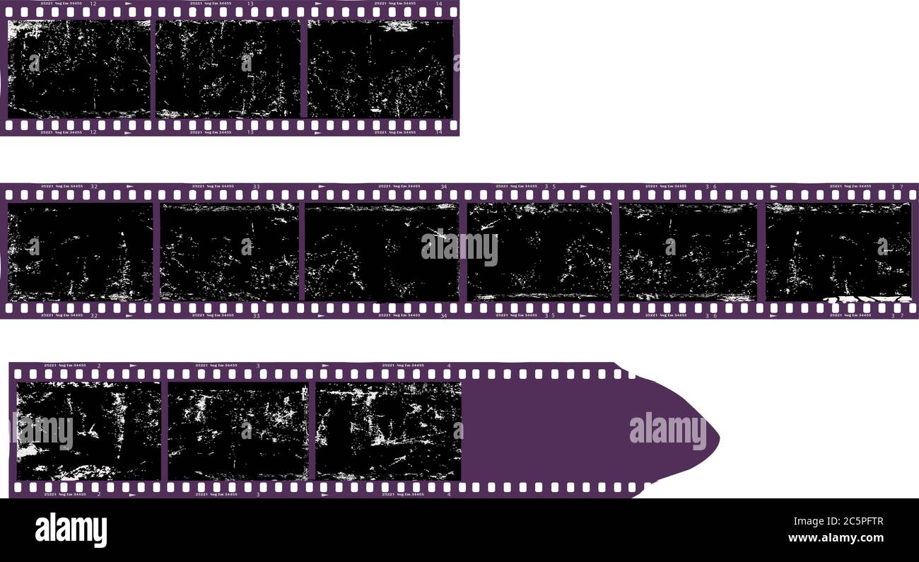 Empty frame of photographic analog film, camera film, grungy photo ...