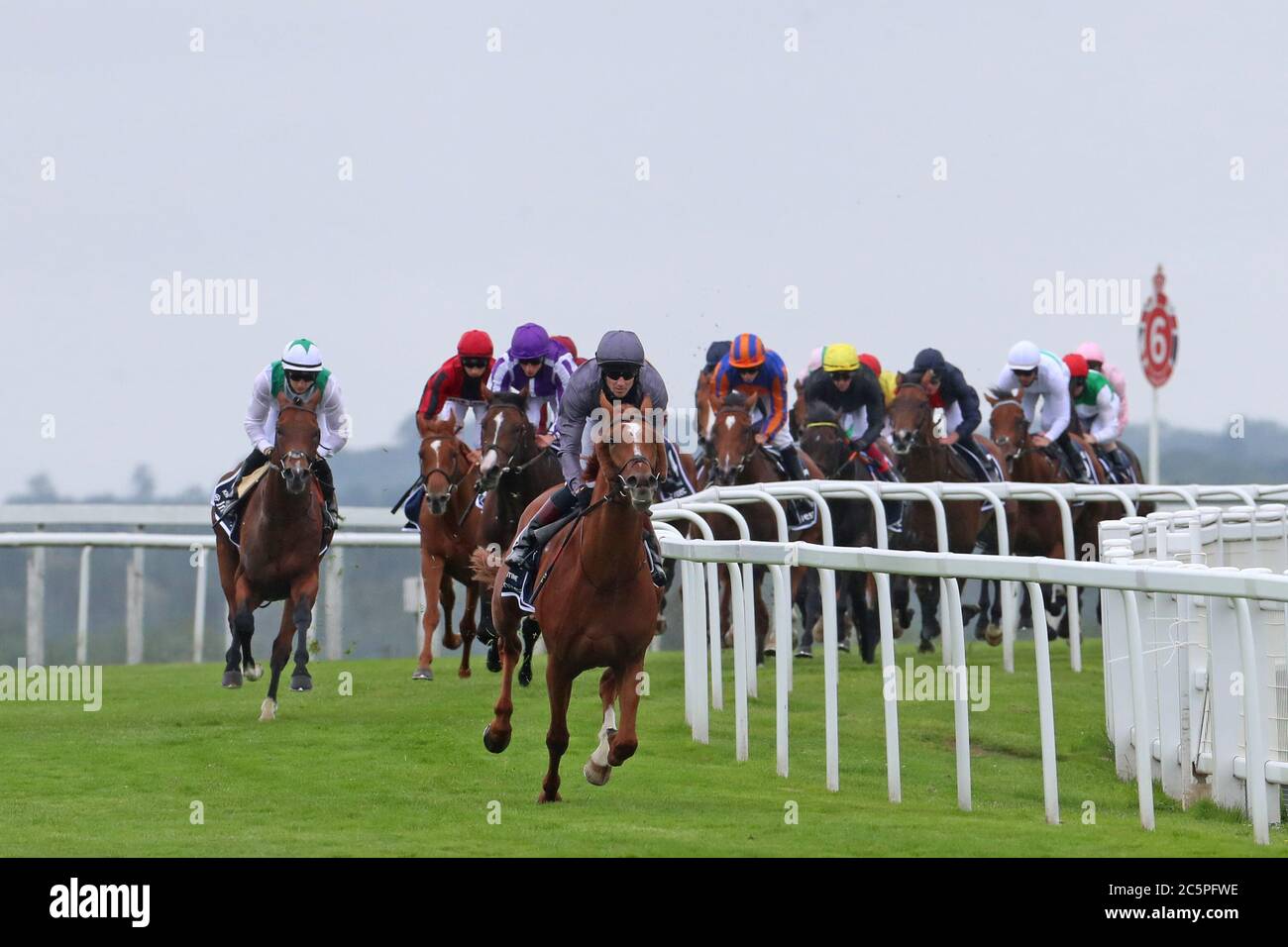 Six furlong marker hi-res stock photography and images - Alamy