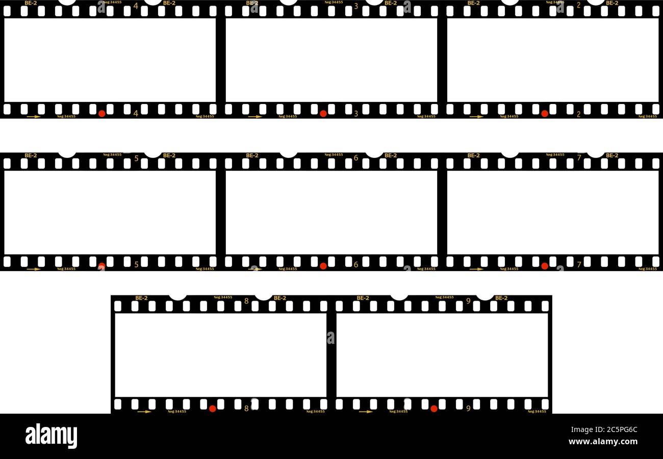 Empty frame of photographic analog film, camera film, grungy photo ...