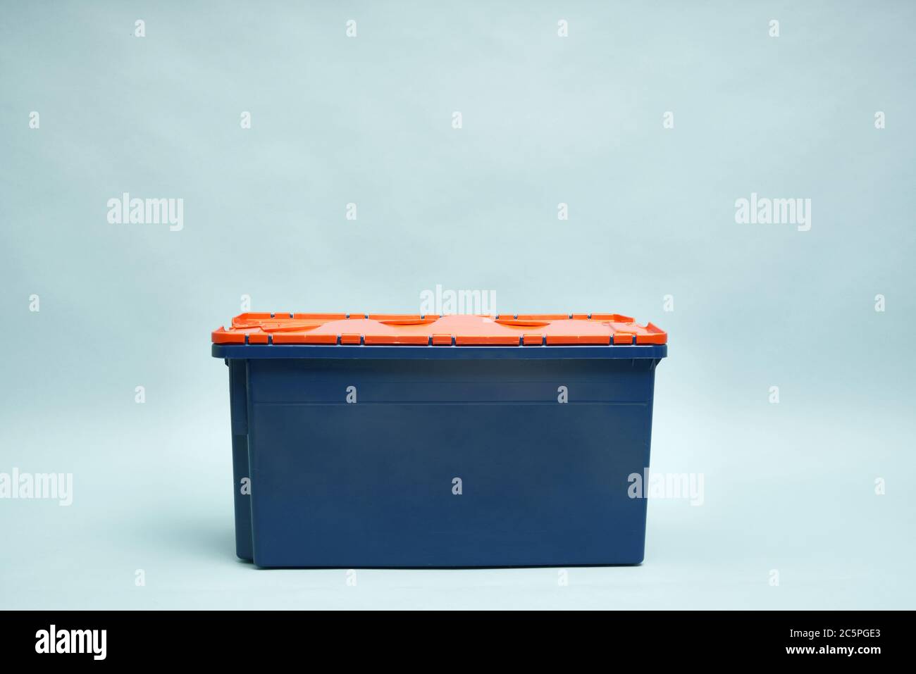 Plastic storage boxes. Boxes for the delivery of products. Orderly ...