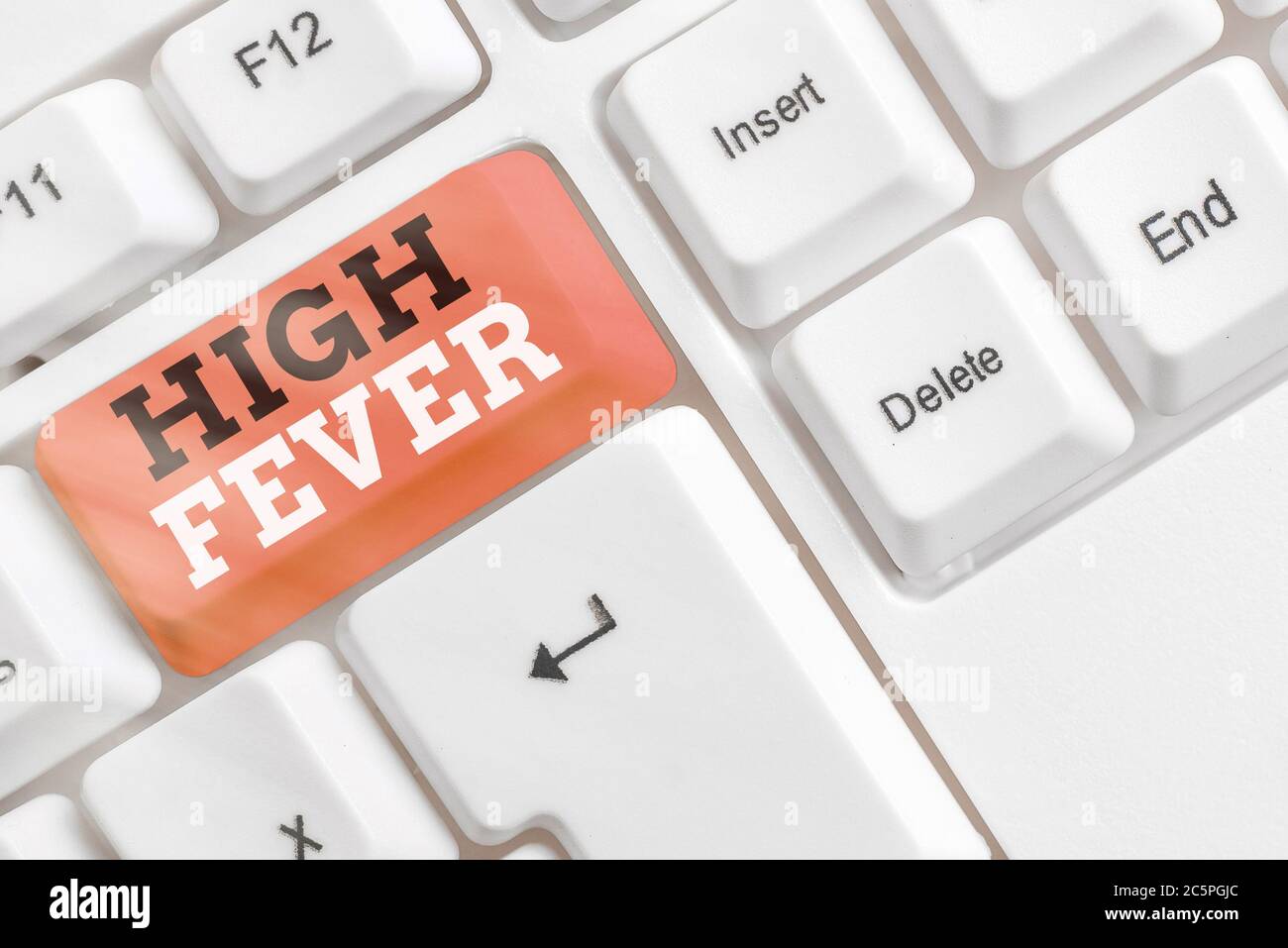 Conceptual hand writing showing High Fever. Concept meaning medical ...