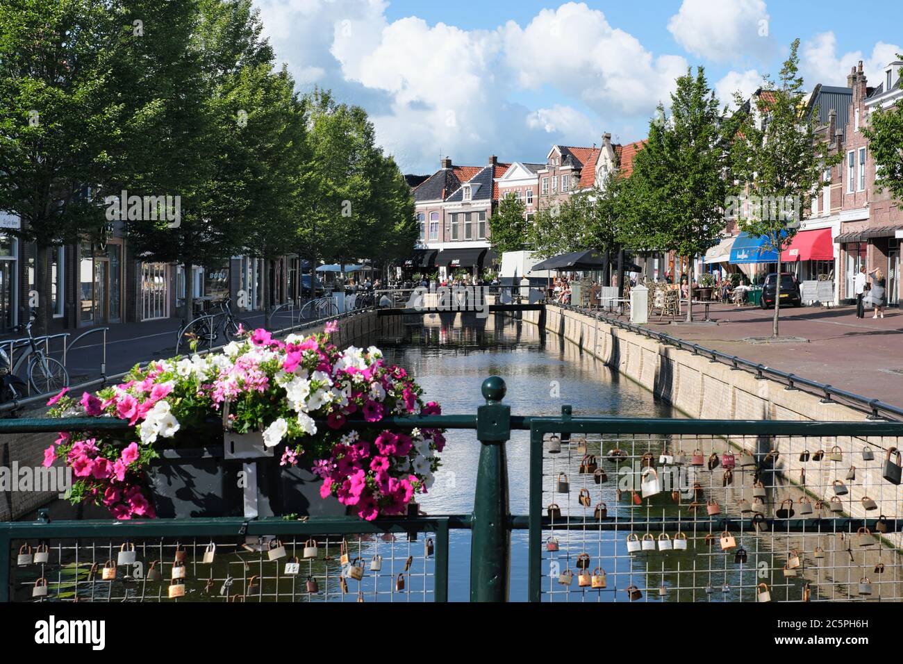 Europe Netherlands , Sneek, View of the shopping street of Sneek Stock ...