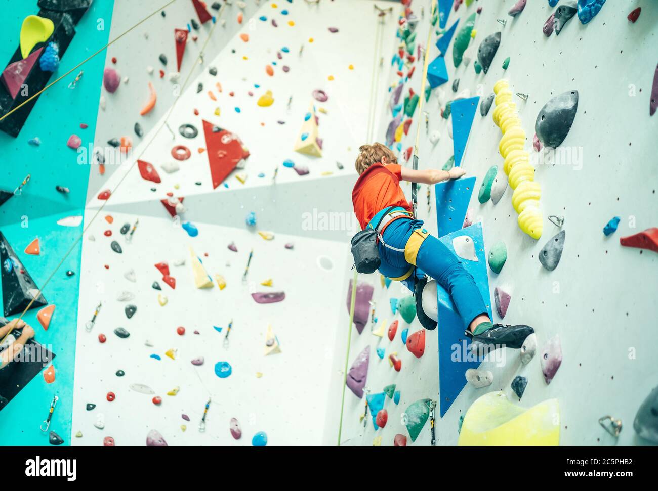 Teenager indoor climbing wall hi-res stock photography and images - Alamy
