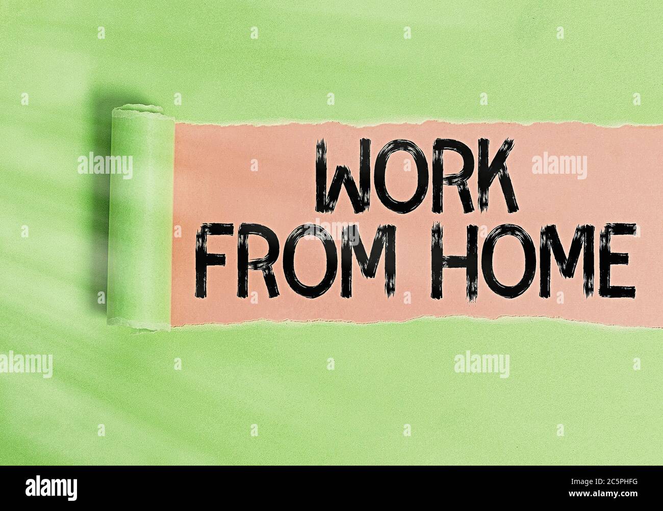 Text sign showing Work From Home. Business photo showcasing ...