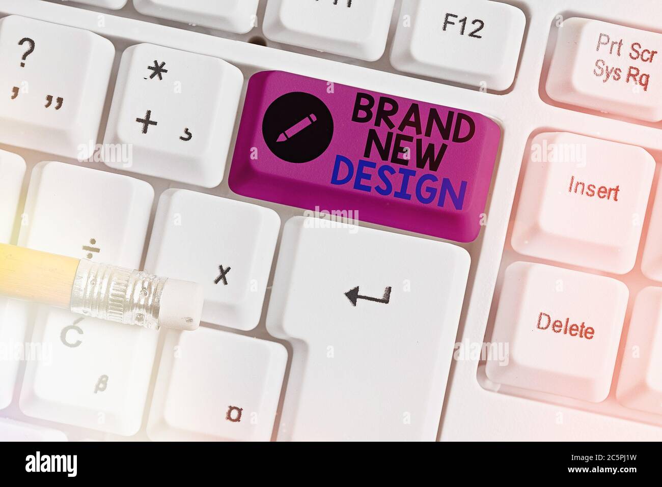 Conceptual hand writing showing Brand New Design. Concept meaning Brainstorming About Branding ...