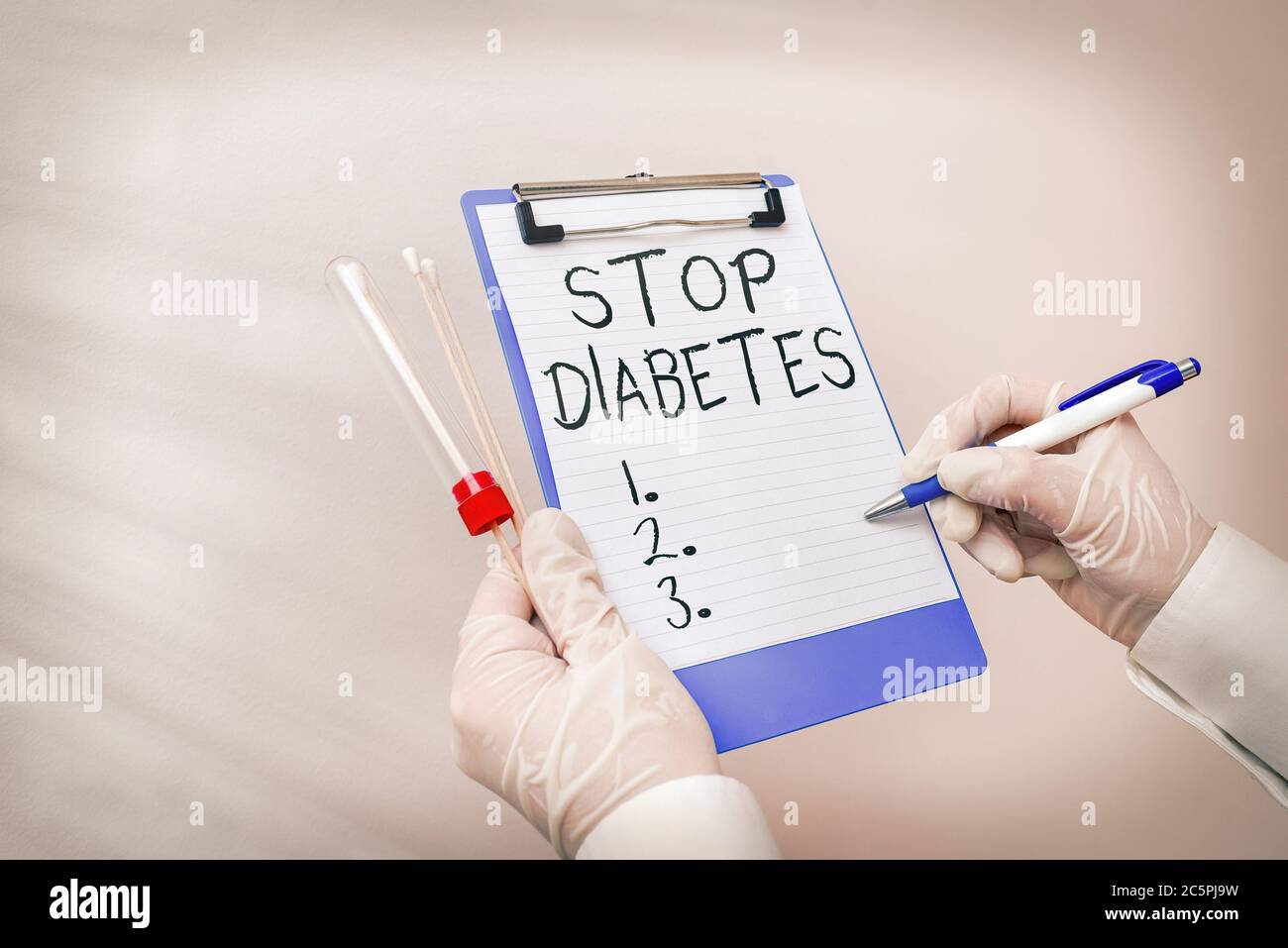 Handwriting text Stop Diabetes. Conceptual photo prevent the disease of ...