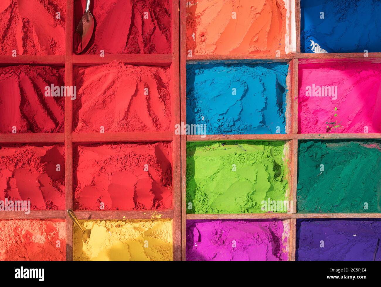 Color Powder stalls full of Colours for Holi ready for the popular ...