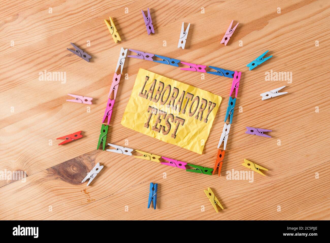 Writing note showing Laboratory Test. Business concept for ...