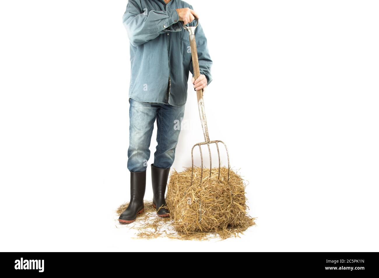 Baled hay Cut Out Stock Images & Pictures - Alamy